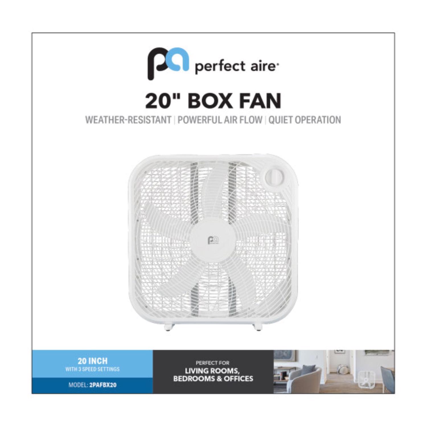 Perfect Aire 20 in. H 3 speed Box Fan | JJWD Hardware